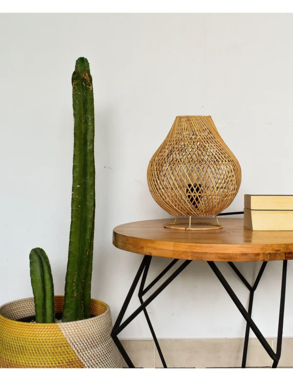 TL Sr 69, Handmade Rattan Table Lamp Shade – Woven Boho Bedside Light ...